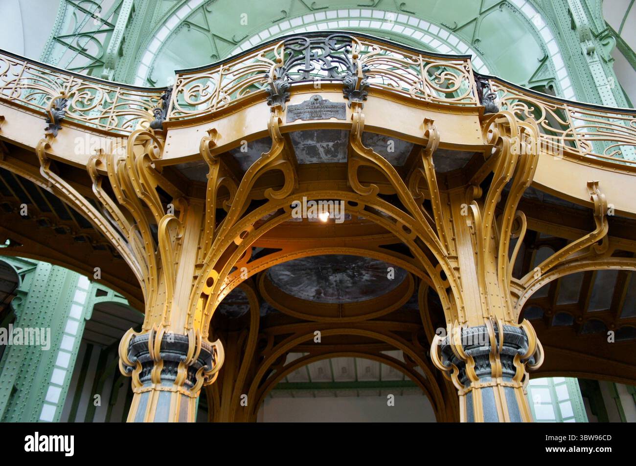 Art Nouveau Ironwork and Gallery, Grand Palais, Paris, France Stock ...