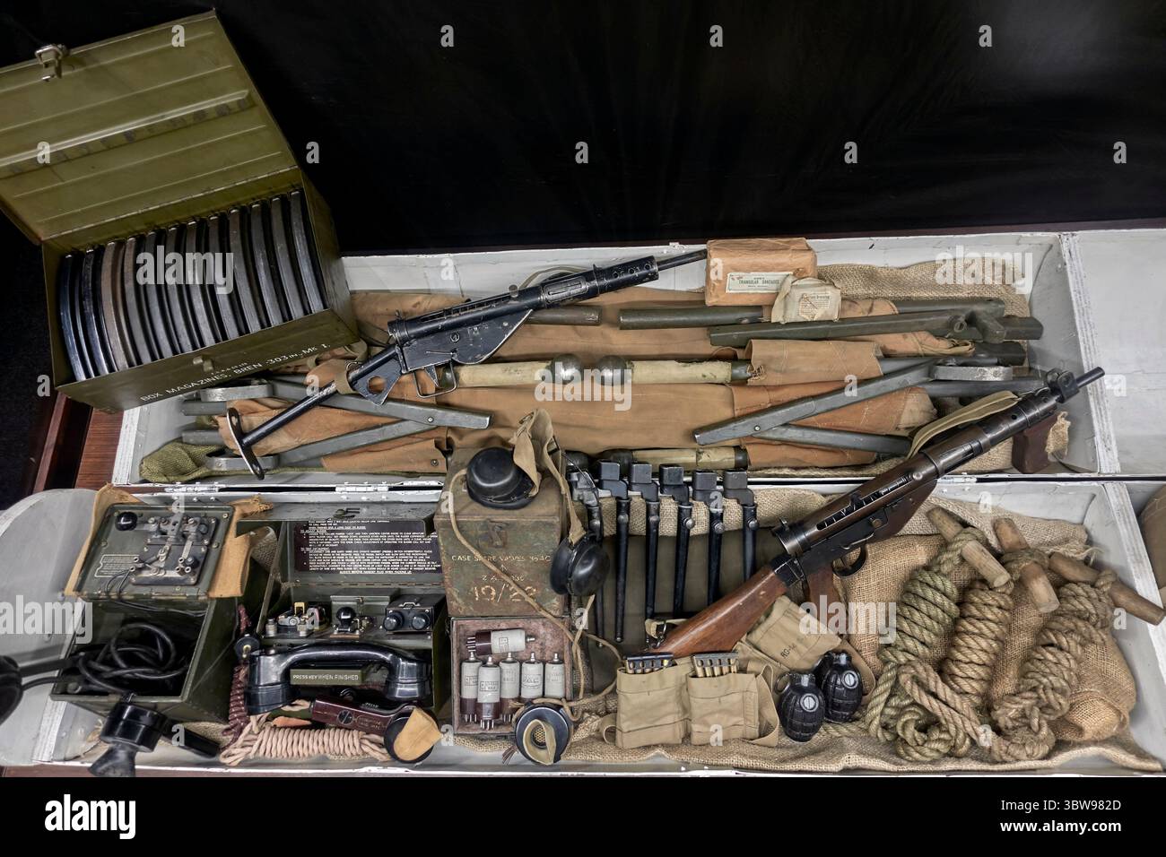 Exhibition of English wartime military items and equipment. Stratford ...