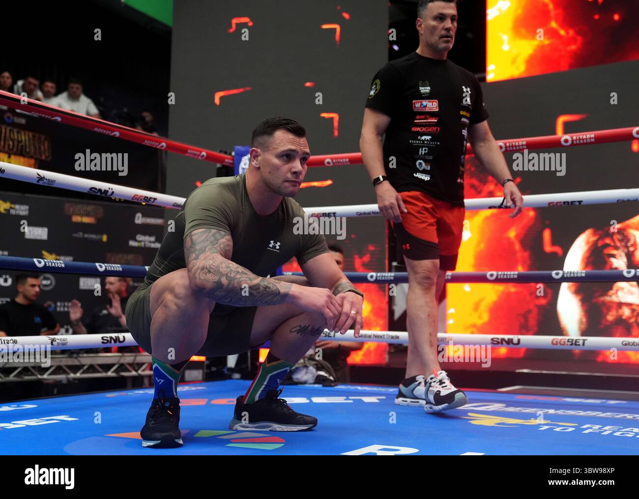 Kevin Lerena during an open workout at BOXPARK Wembley, London. Picture ...