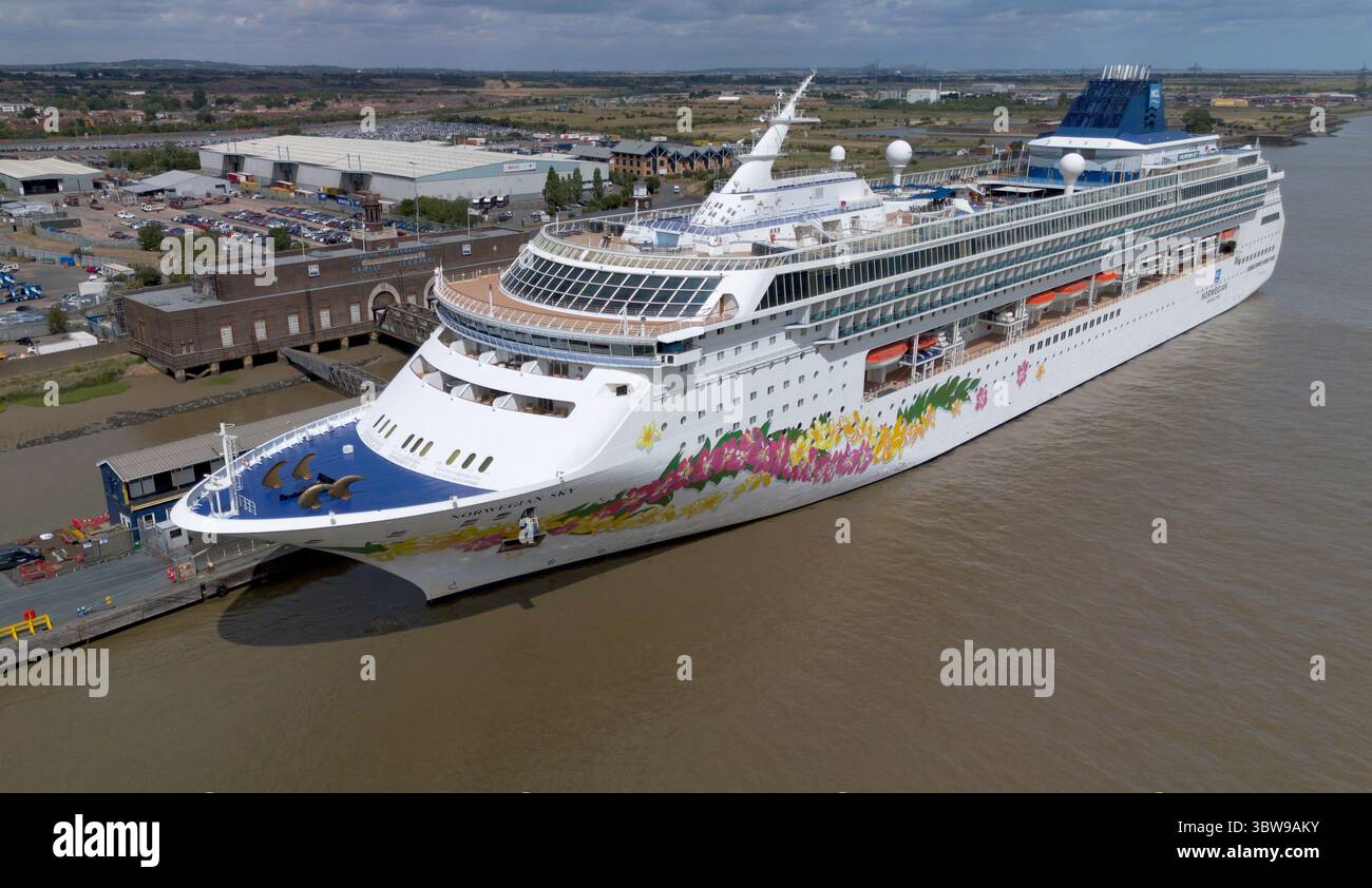 The Norwegian Sky, a Sun-class cruise ship built in 1999, is operated ...