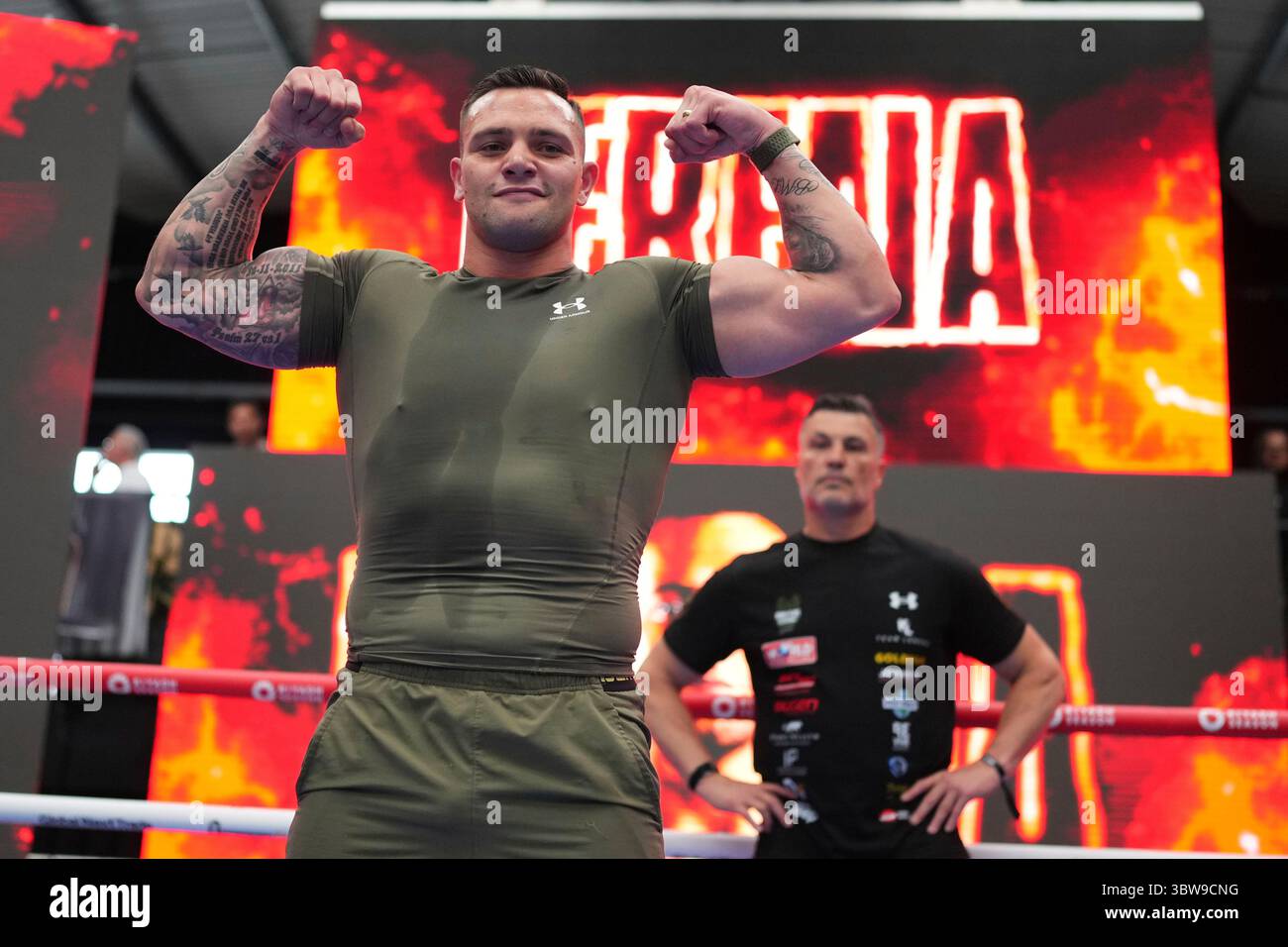 South African boxer Kevin Lerena poses for photos during a public ...