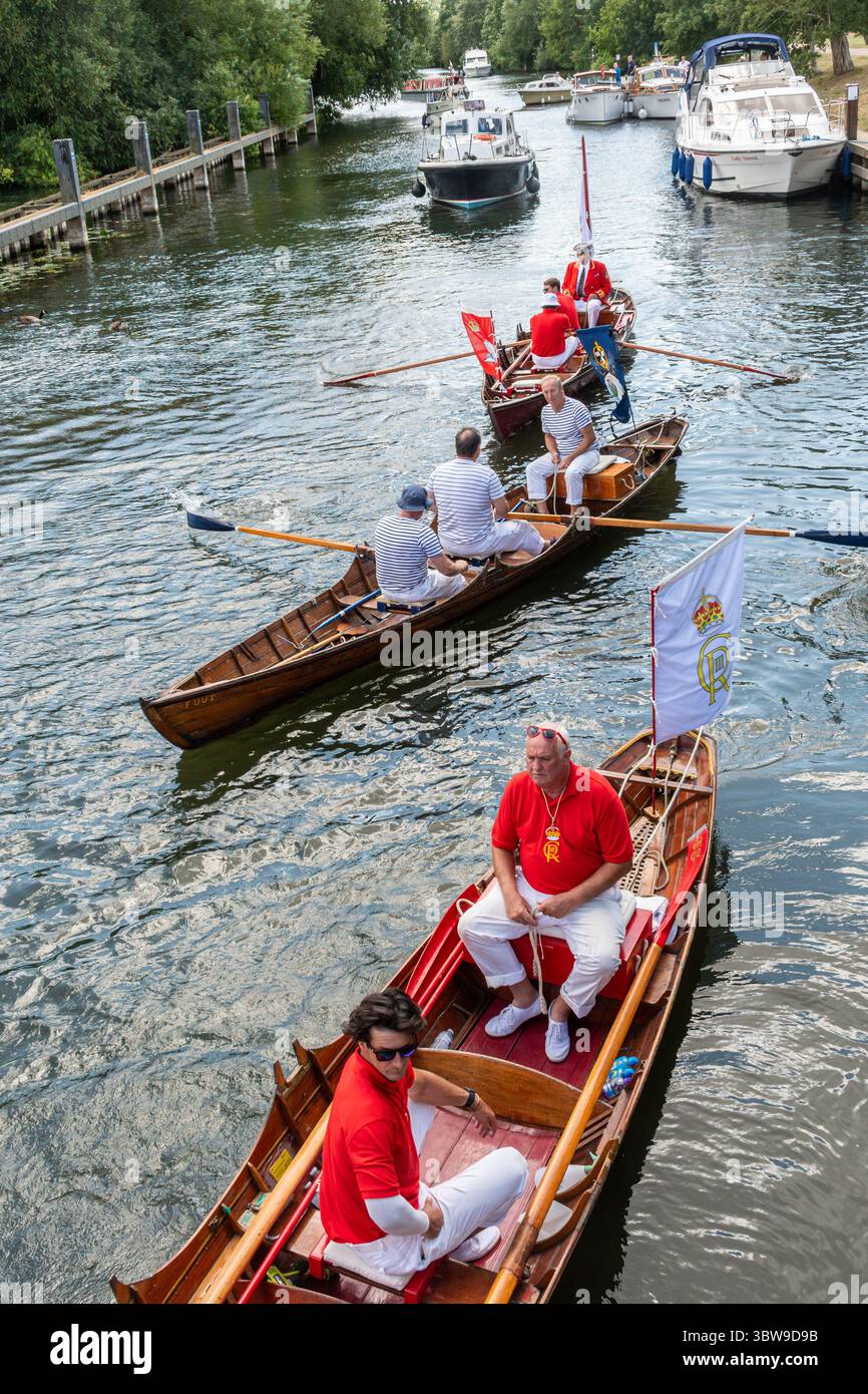 16th July 2025. The annual swan upping tradition is taking place on the ...