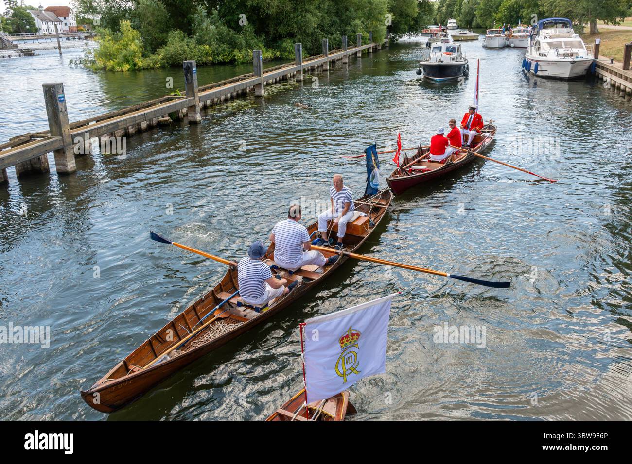 16th July 2025. The annual swan upping tradition is taking place on the ...