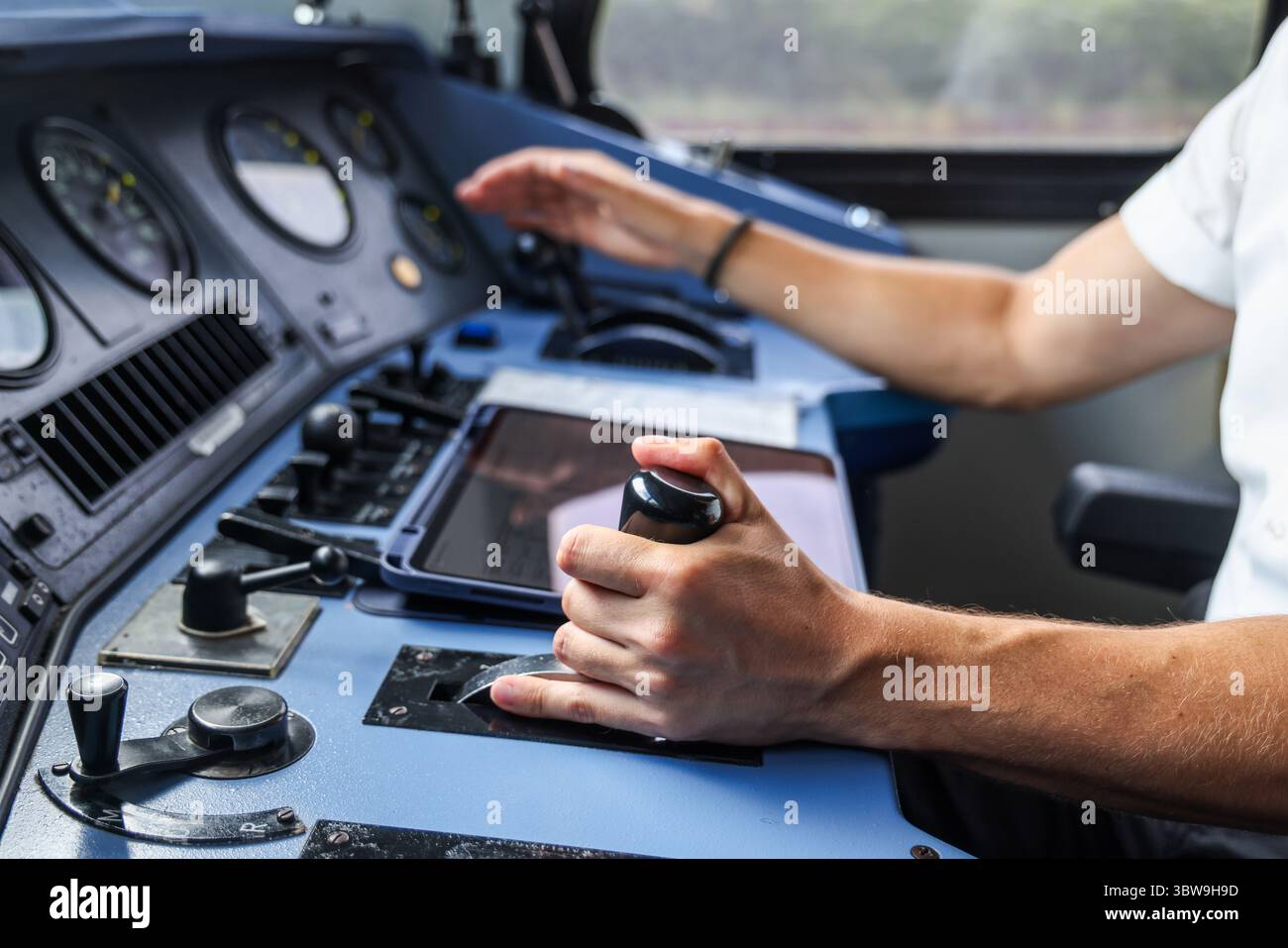 PRODUCTION - 16 July 2025, North Rhine-Westphalia, -: An engine driver ...