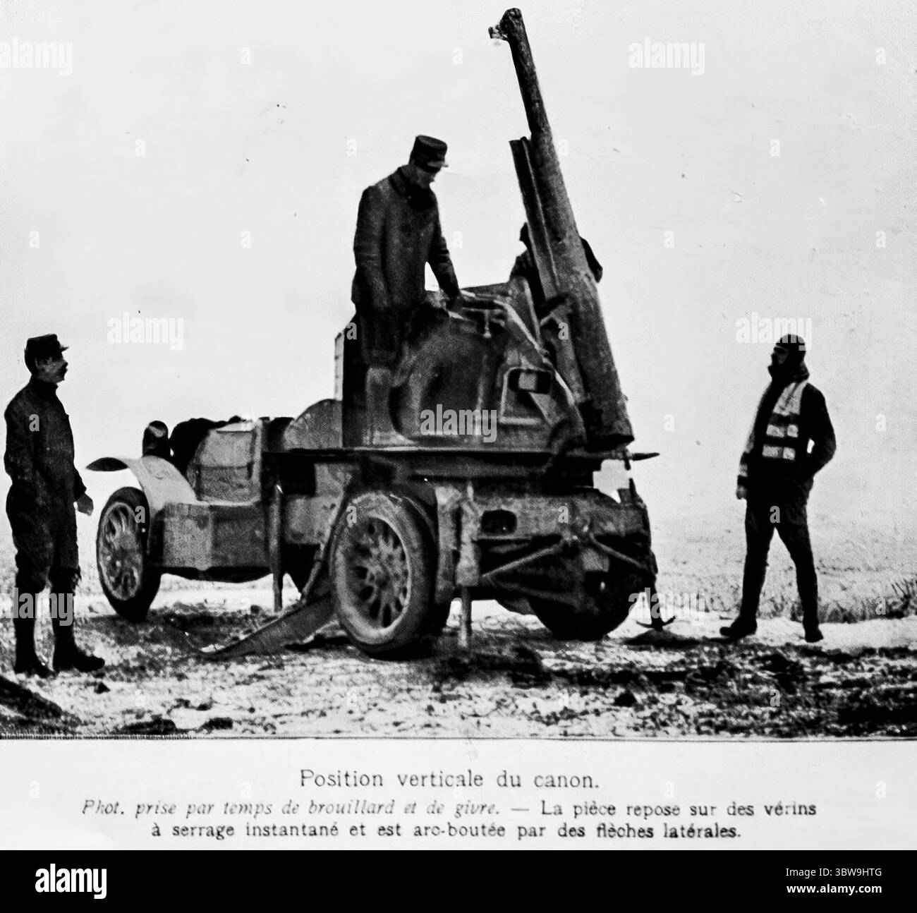 Gun mounted in anti aircraft position Black and White Stock Photos ...