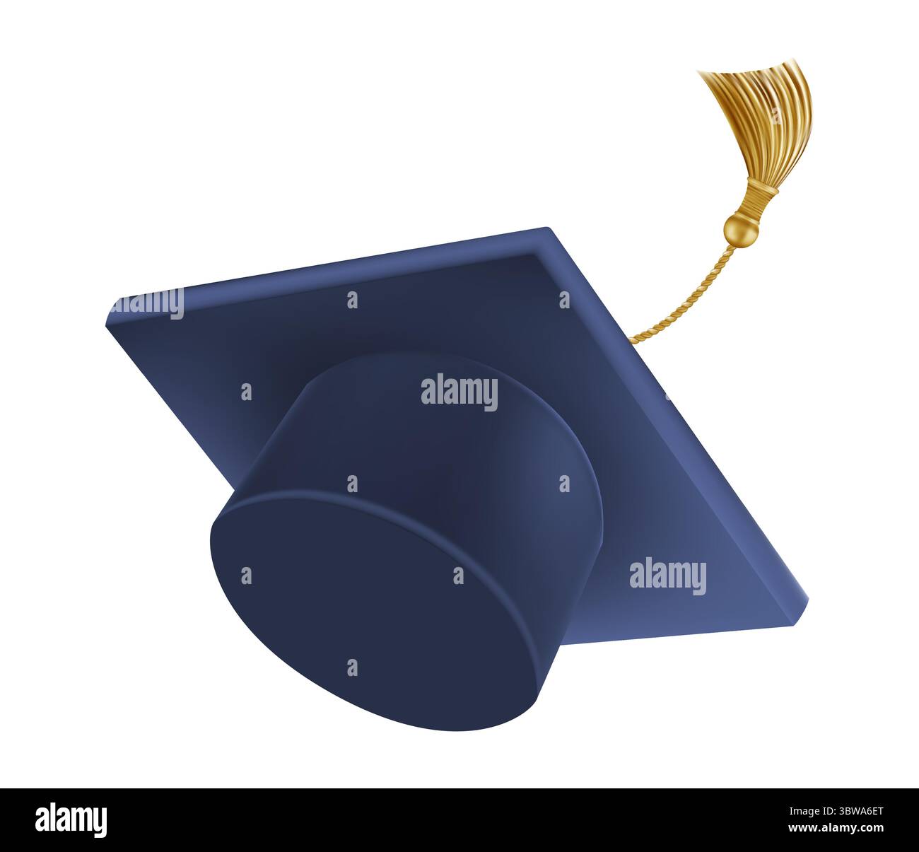 Graduates celebration. Flying 3D blue graduate hats Stock Vector Image ...