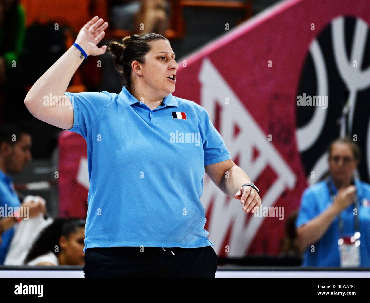 Coach of France Aurelie Bonnan in action during the FIBA U19 Women's ...