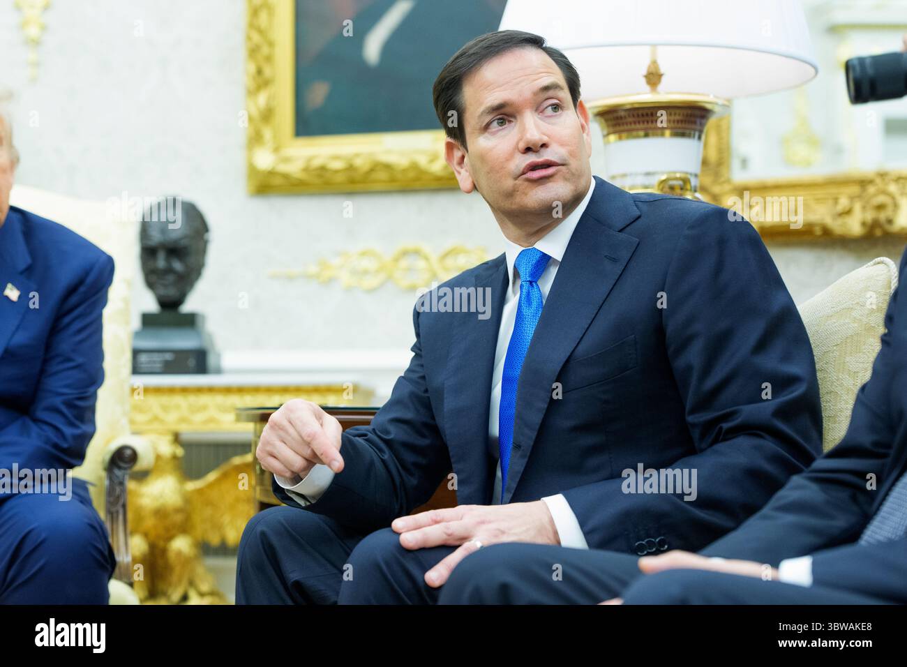 United States Secretary of State Marco Rubio gives remarks as Prime ...