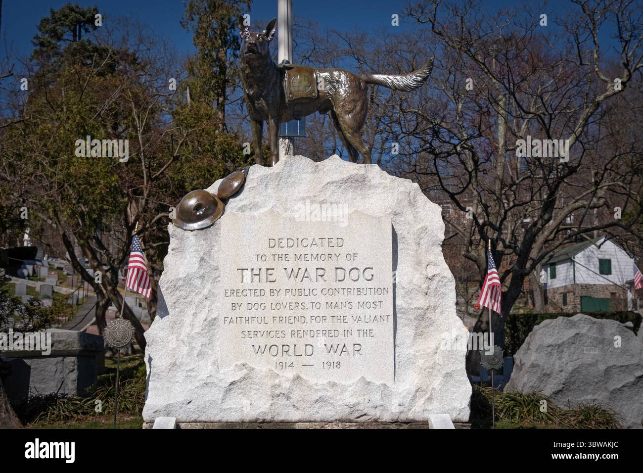 The War Dog Memorial, erected in 1923, is a tribute to the dogs that ...