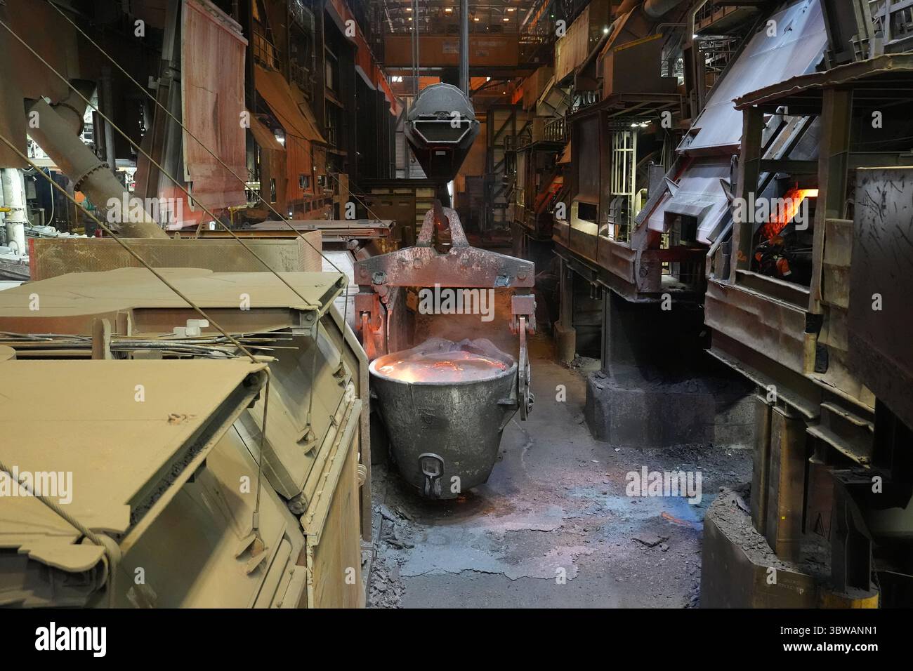 Hamburg, Germany. 16th July, 2025. An oversized casting pot can be seen ...