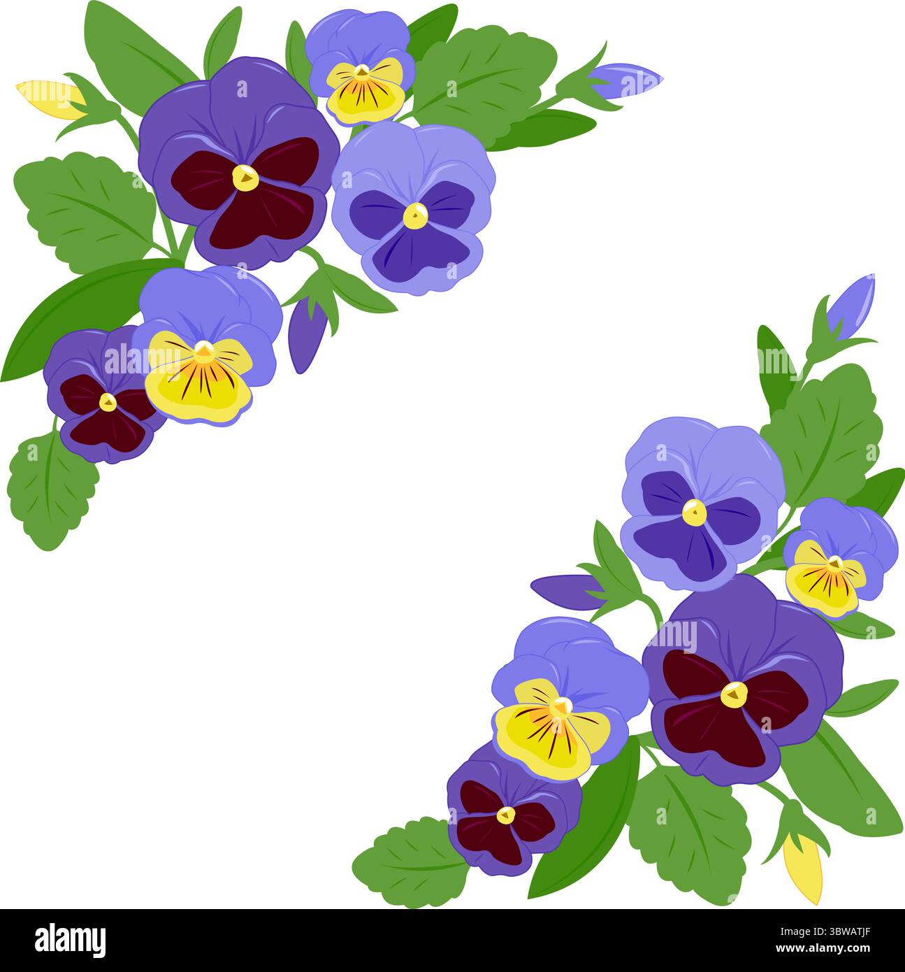 Flower background corners Cut Out Stock Images & Pictures - Alamy