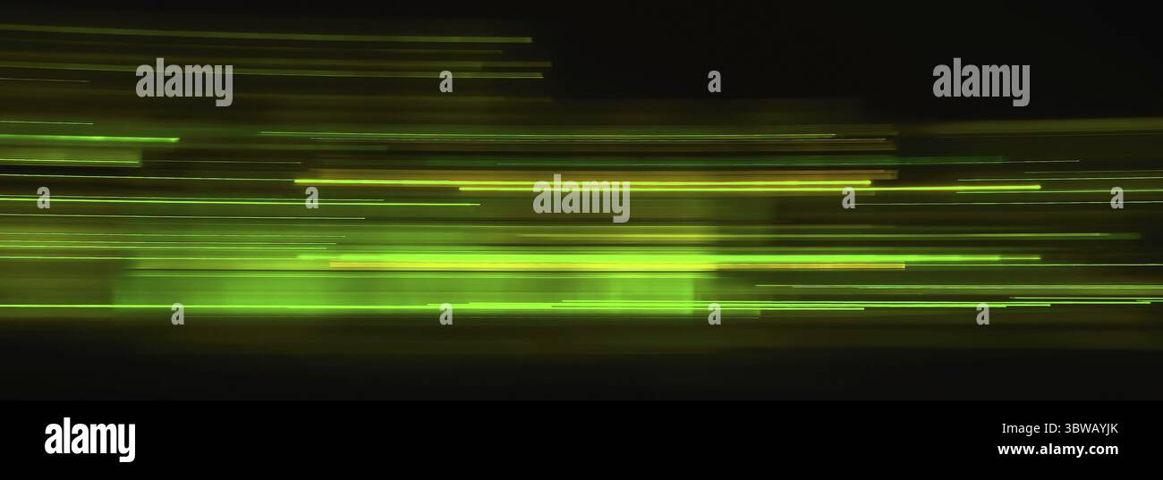 Green light trails Stock Photo - Alamy