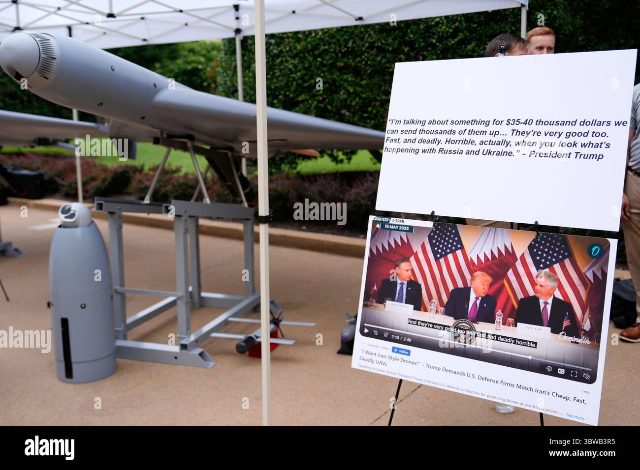 Drones are shown at a display of multi-domain autonomous systems in the ...