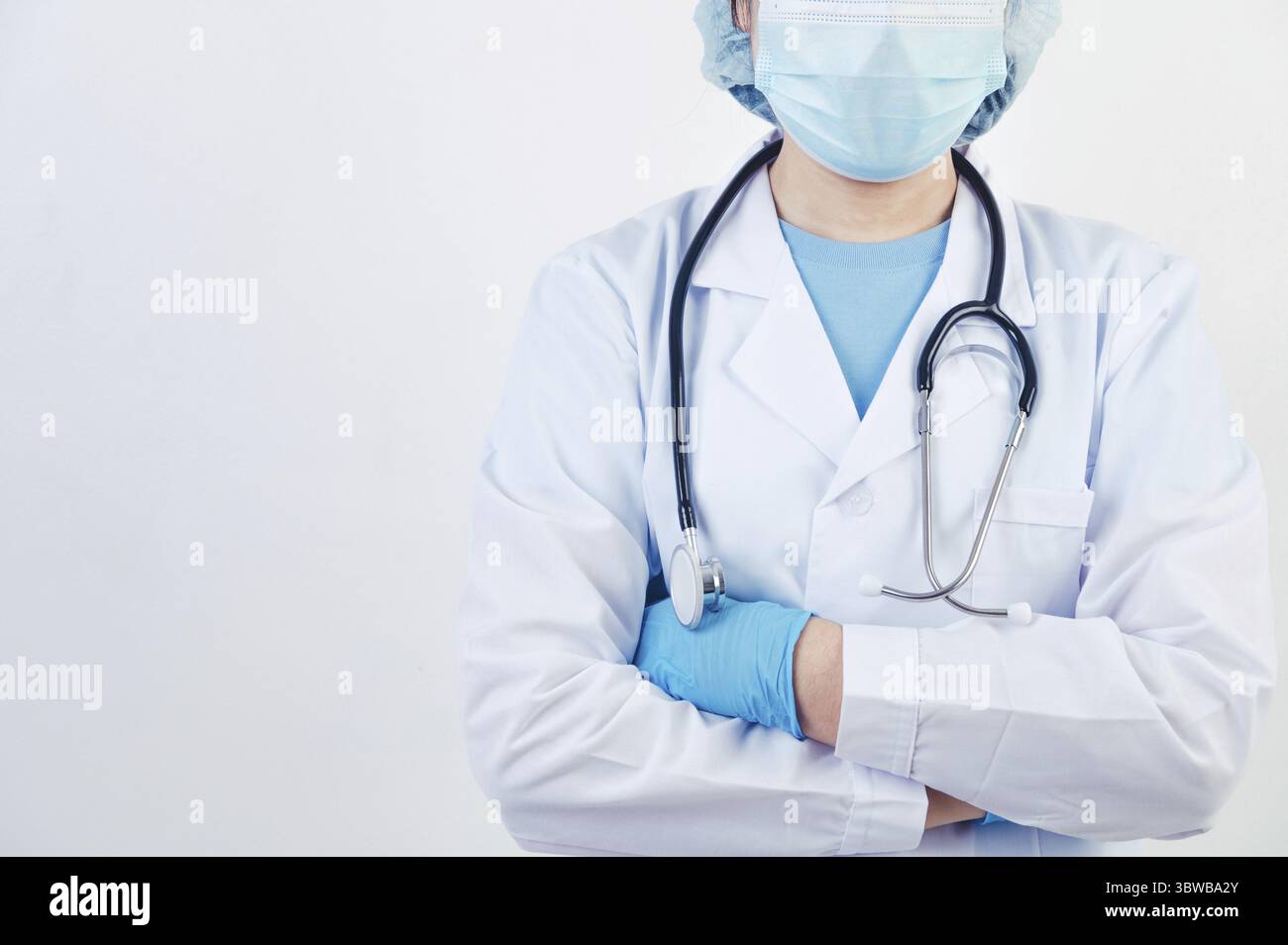 Professional doctor doing arms crossed gesture for build confidence in ...