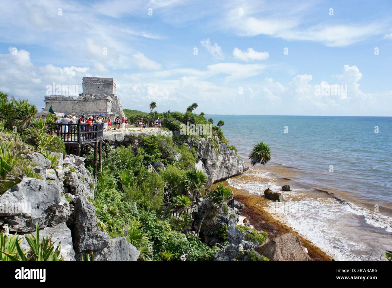 Mayan Ruins on Caribbean Cliffs, Tulum, Mexico Stock Photo - Alamy