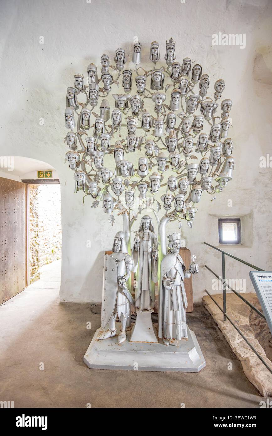 Medieval monarchy succession sculpture gorey castle hi-res stock ...