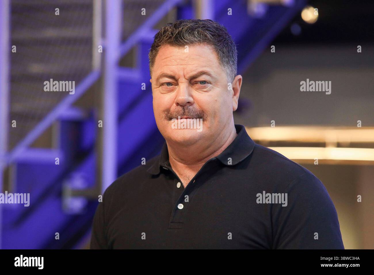 Actor Nick Offerman from the film "Smurfs" participates in the ...