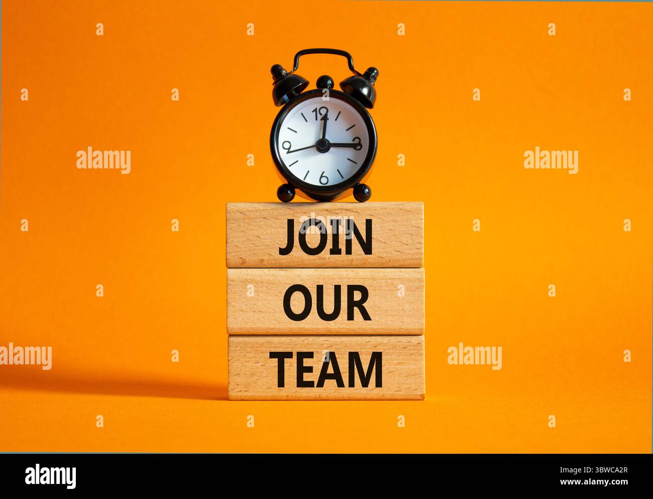 Join our team symbol. Wooden blocks with words Join our team. Beautiful ...