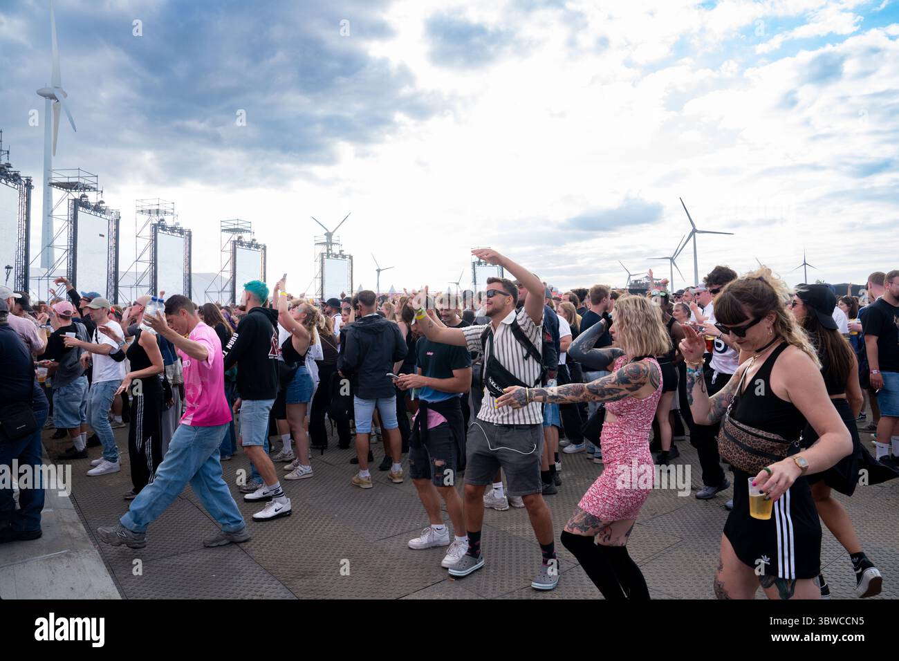 People pictured on the first day of the Dour festival in Dour, on ...