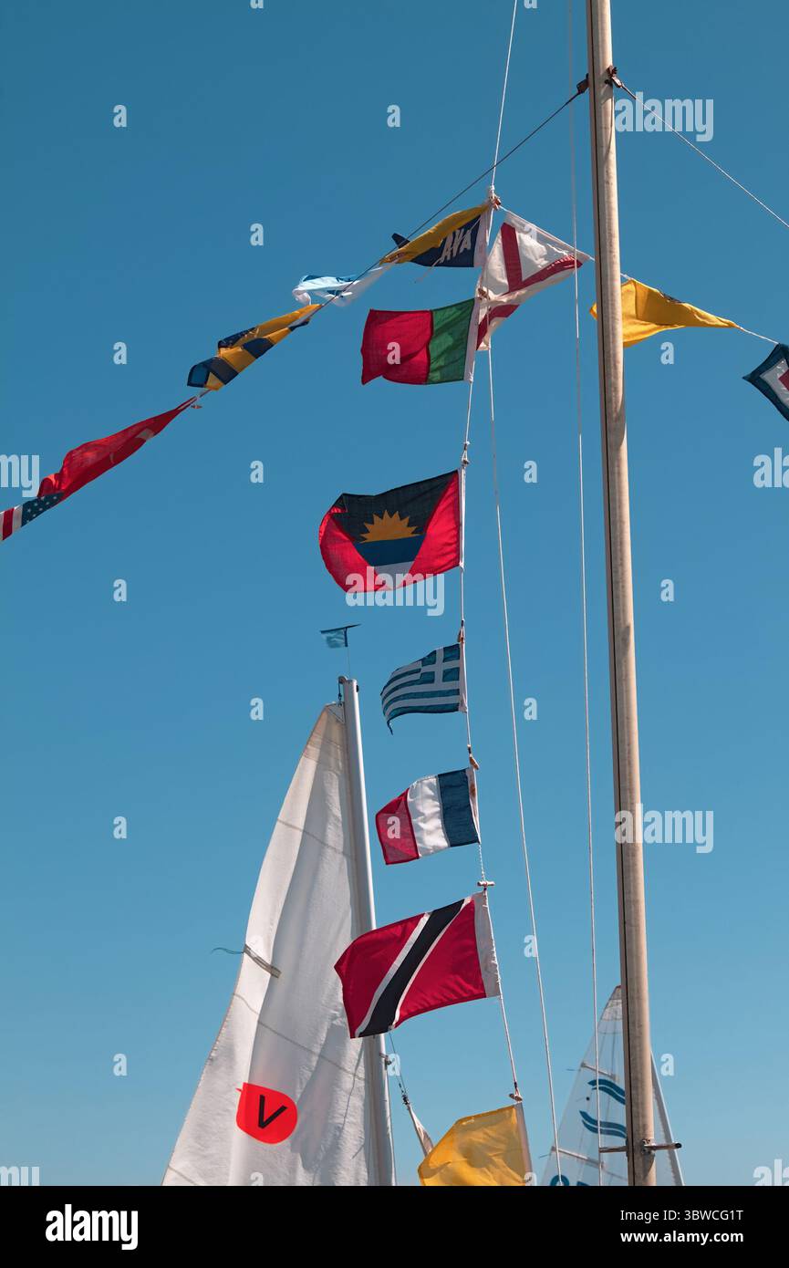 Various maritime signal flags hi-res stock photography and images - Alamy