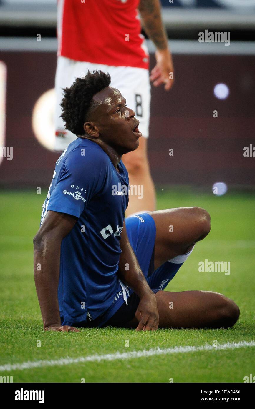 Gent's Hyllarion Goore pictured during a friendly soccer game between ...