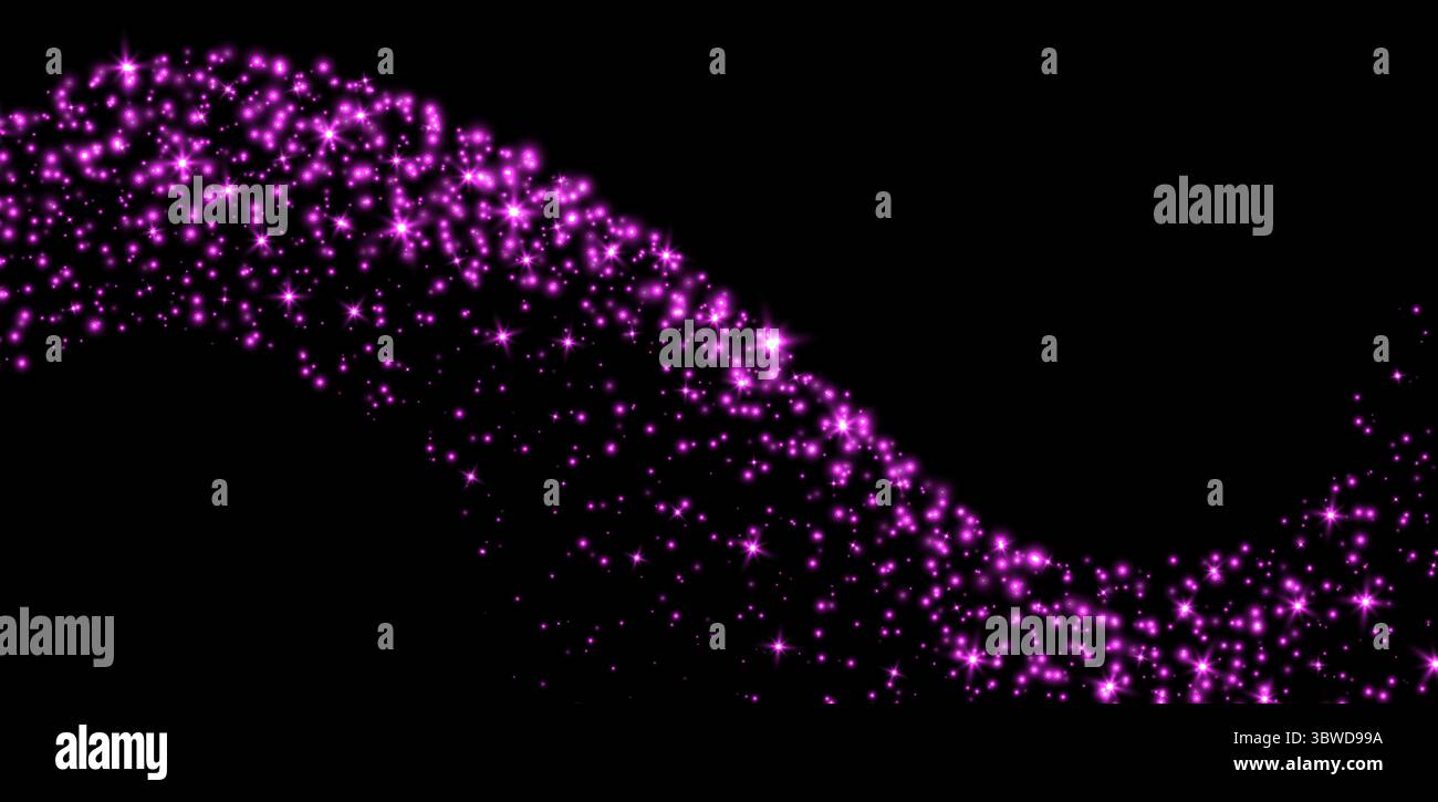 Pink stars and sparkles, magic star dust background, light effect with ...