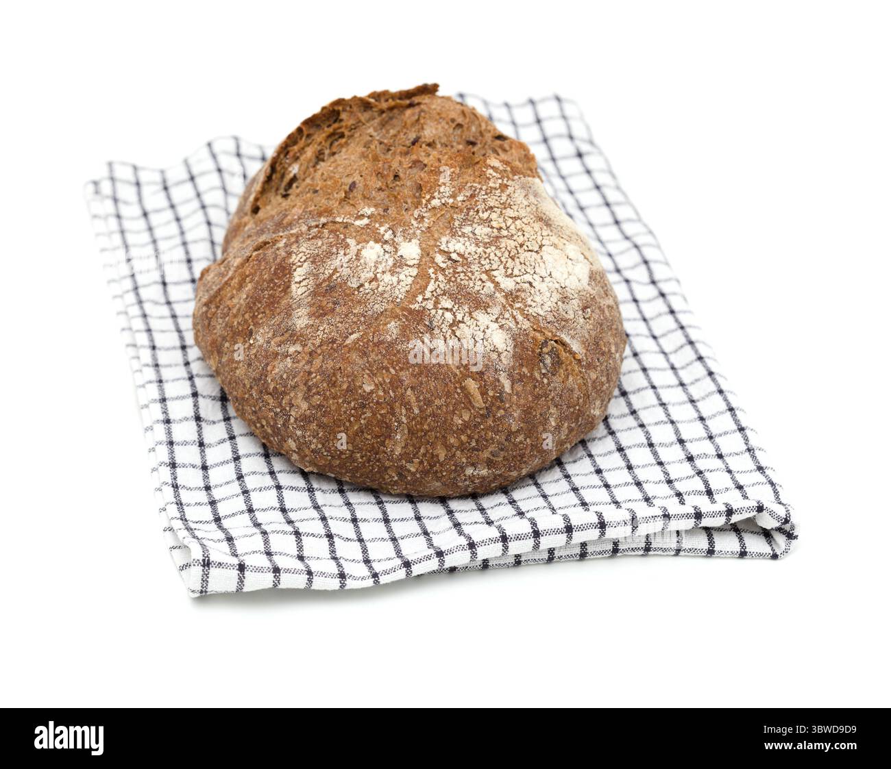 Sourdough leavened round malt bread with various seeds Stock Photo - Alamy
