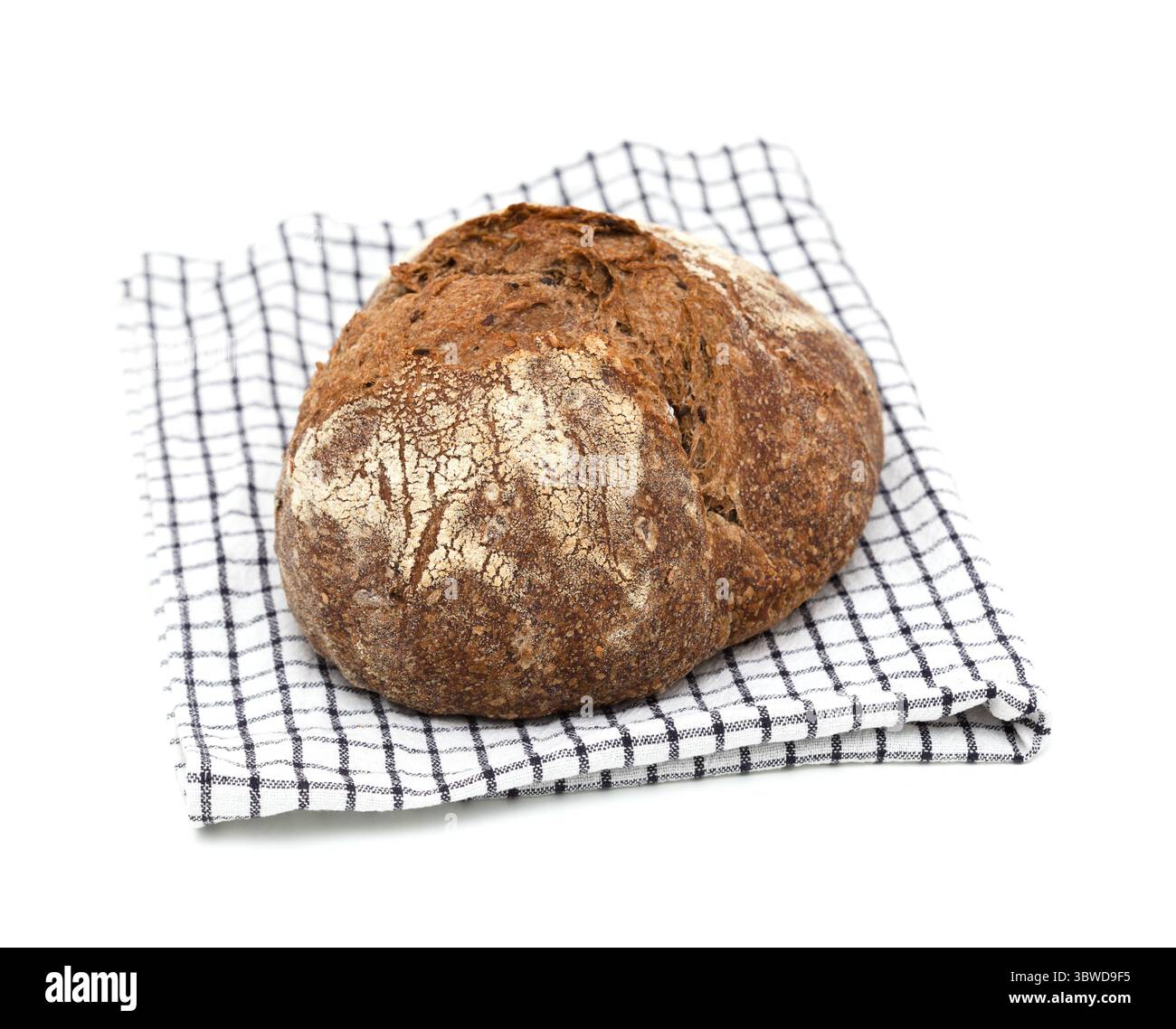 Sourdough leavened round malt bread with various seeds Stock Photo - Alamy