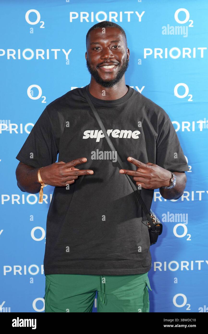 EDITORIAL USE ONLY Harry Pinero attends an exclusive O2 presents… Burna ...