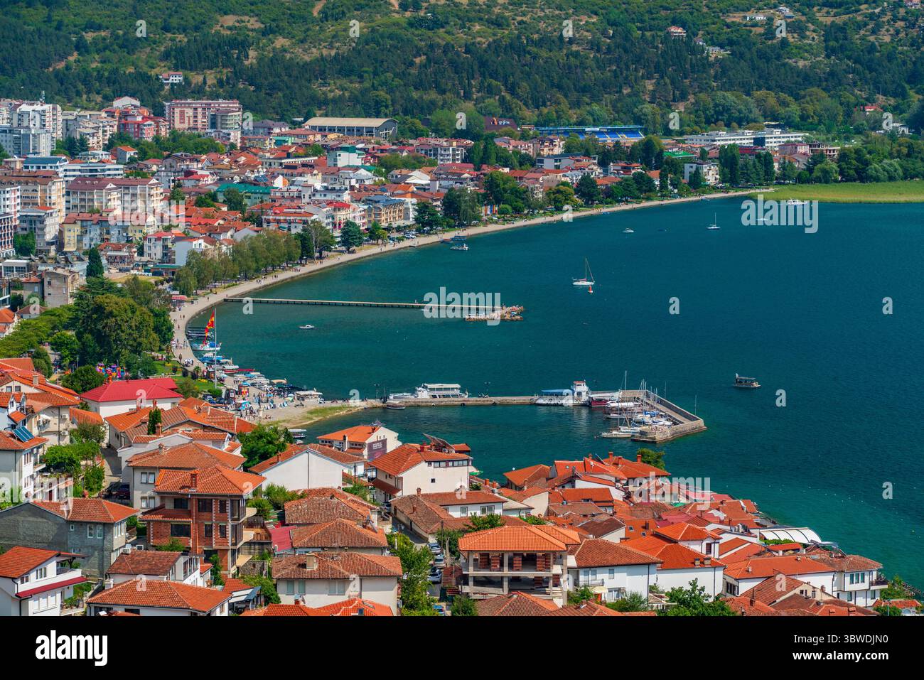 Lake Ohrid and Ohrid City in North Macedonia Stock Photo - Alamy
