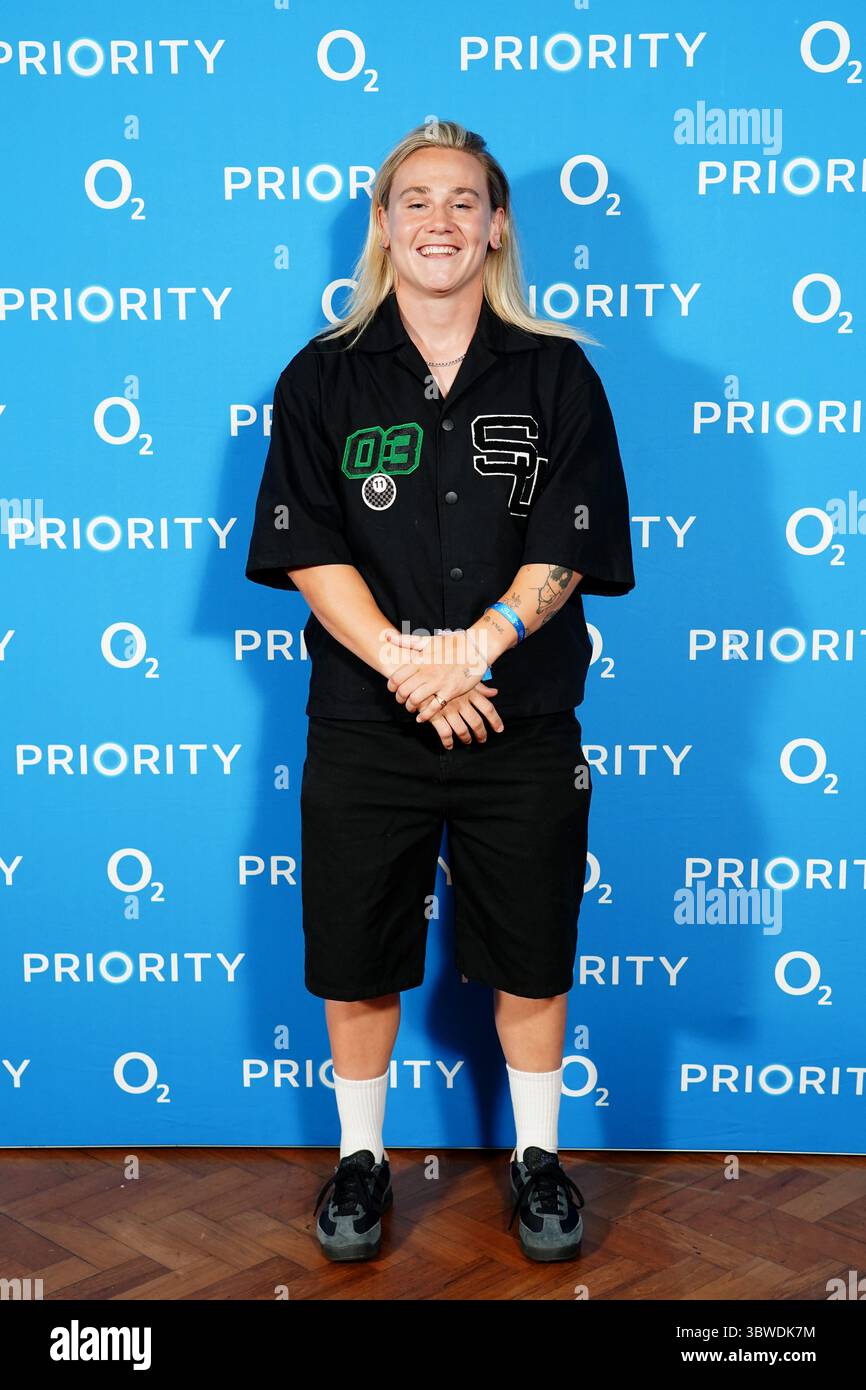 EDITORIAL USE ONLY Megan Jones attends an exclusive O2 presents ...