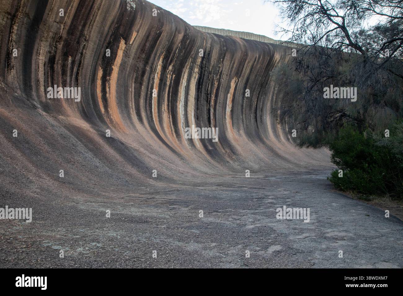Wave Rock, a natural rock landscape, a formation that is shaped like a ...