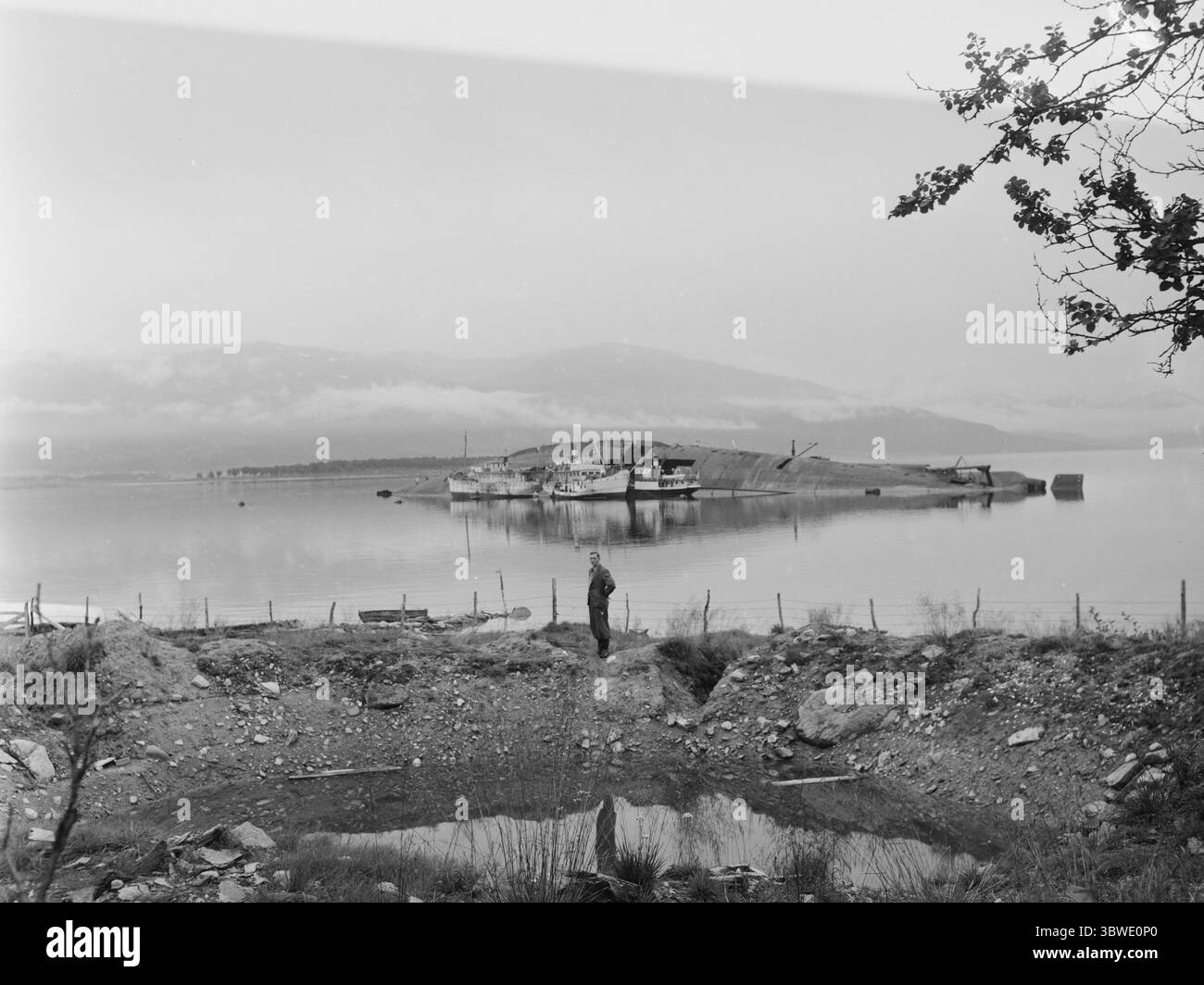 Current 18-1948: Tirpitz today. The dismantling of the warship has been ...