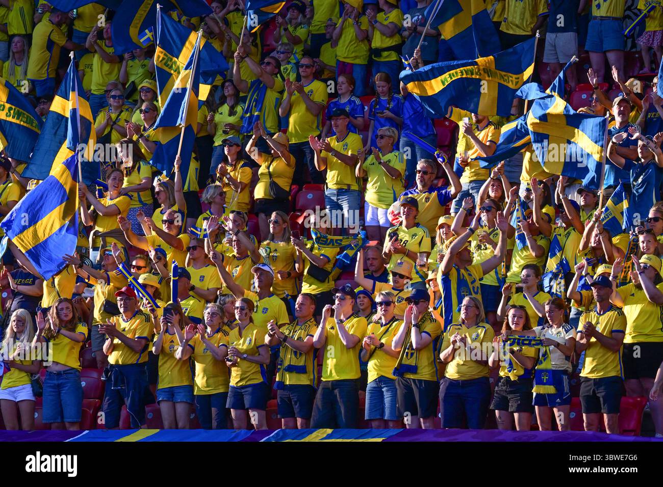 ZURICH - Sweden supporters during the European Championship Group C ...