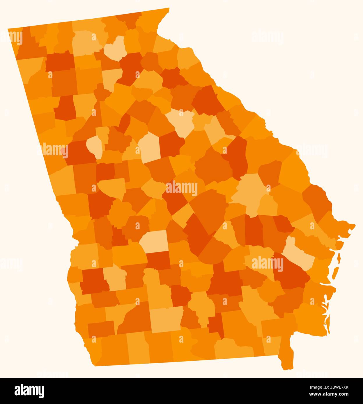 Atlanta outline map hi-res stock photography and images - Alamy