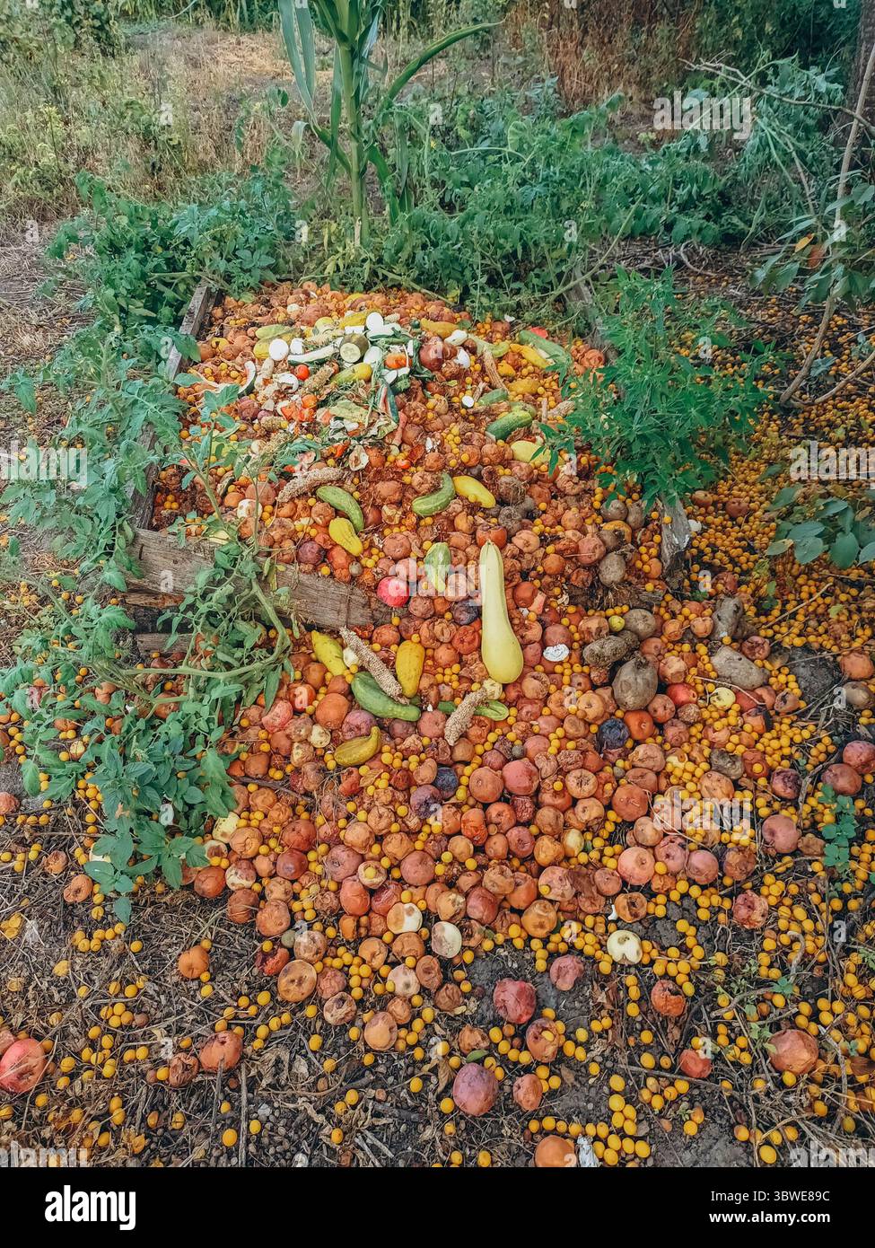 Compost pile and green nature recycling symbol. Fertilizer and compost ...