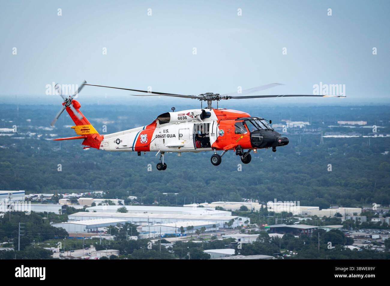 Homeland Security Secretary Kristi Noem, not shown, receives an aerial ...