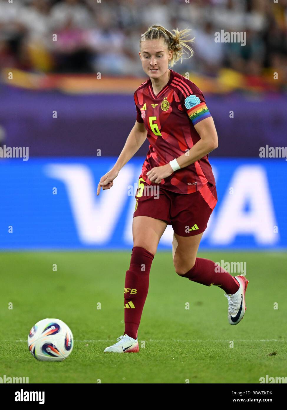 ZURICH - Janina Minge of Germany during the European Championship Group ...