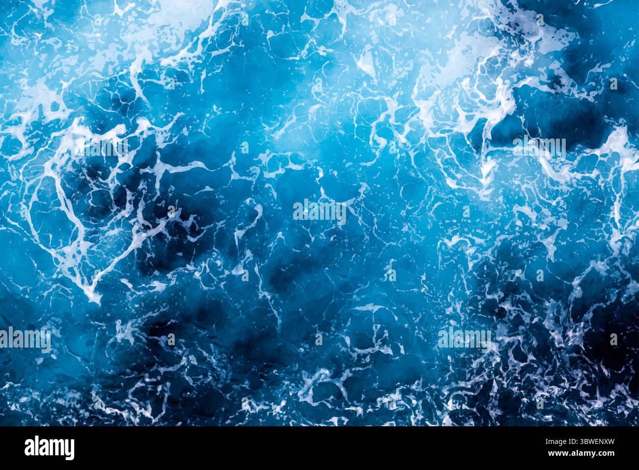 Water surface background. Aerial view of picturesque foamy water Stock ...