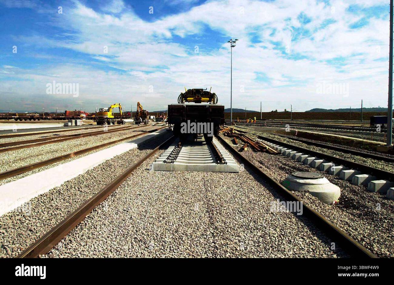 Track construction for the railroad, transport and mobility by train ...