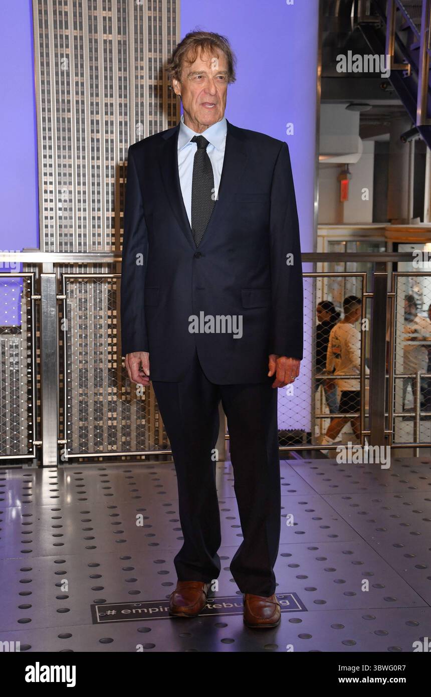 NEW YORK, NY - JULY 16: John Goodman lights the Empire State Building ...