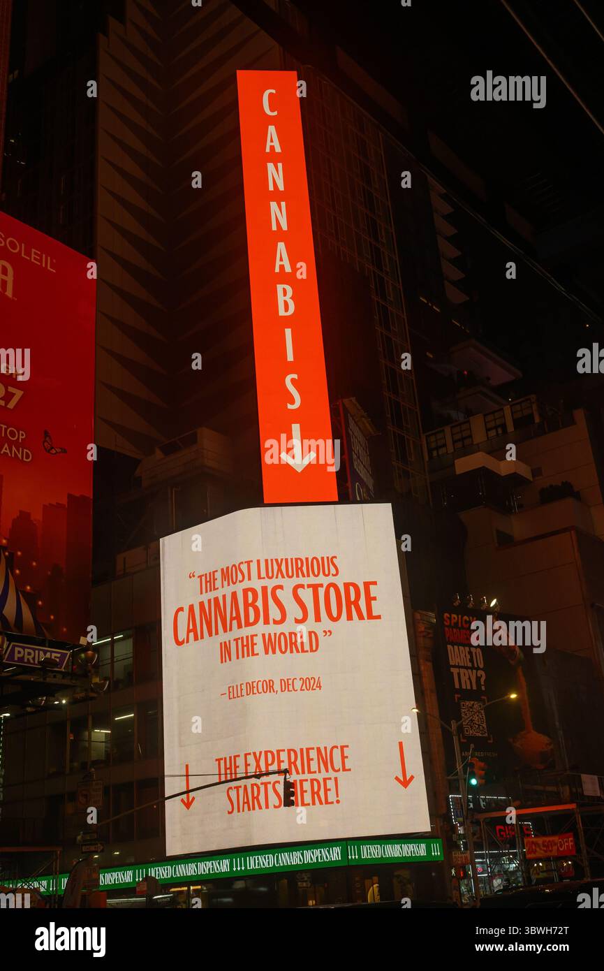 A Bright Neon Billboard Advertising The Charlie Fox Cannabis Dispensary ...