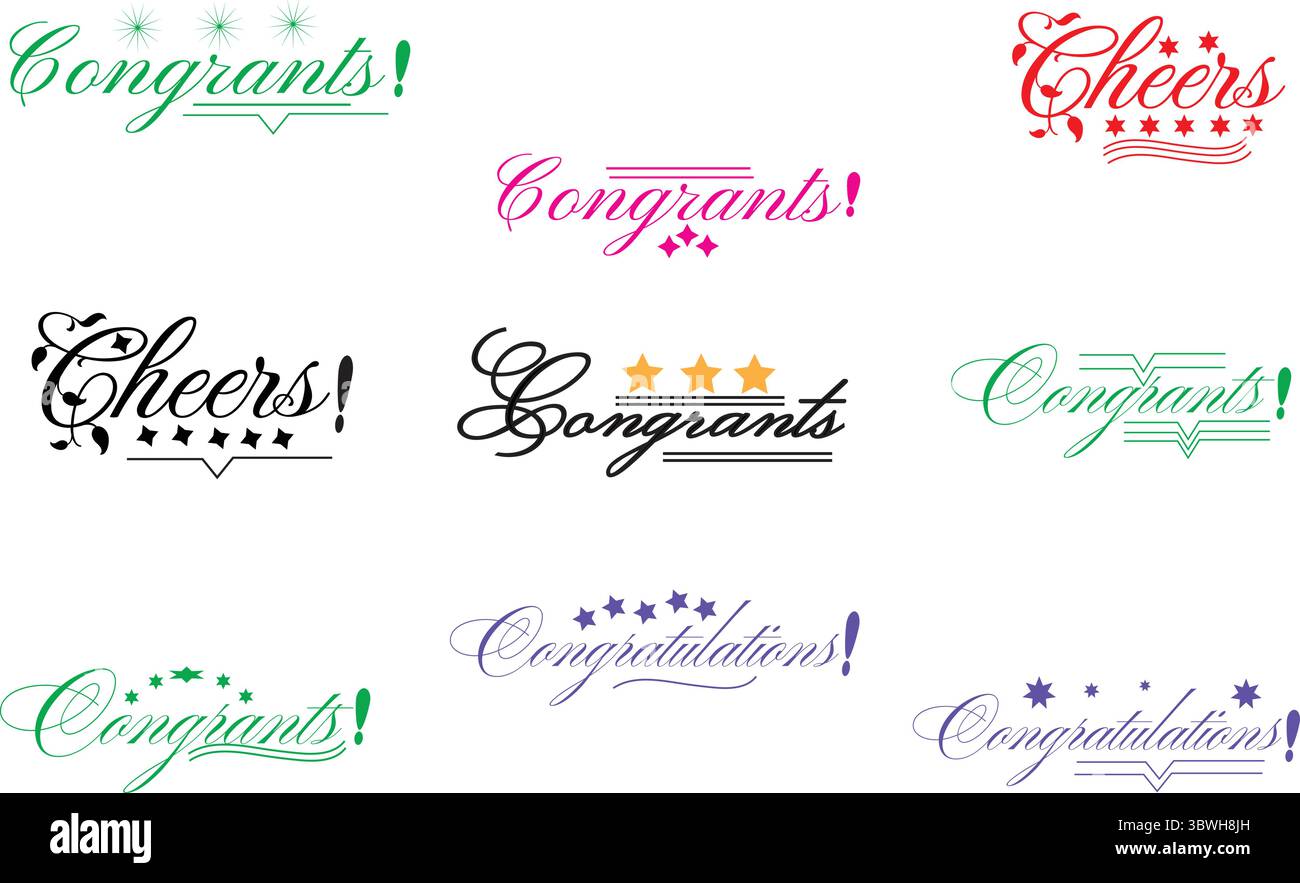 Stylish cheers word hi-res stock photography and images - Alamy
