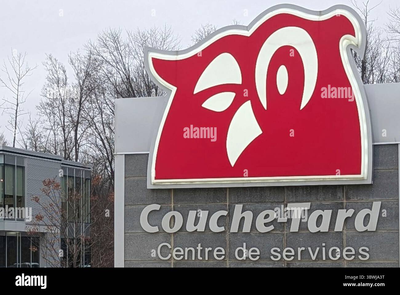 The logo of Canadian retail chain Alimentation Couche-Tard is seen at ...