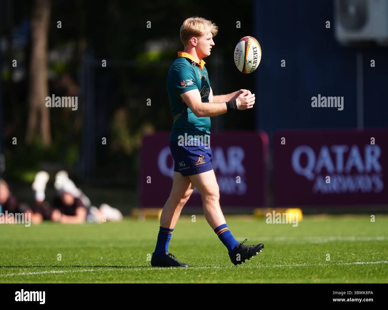 Australia's Tom Lynagh during a training session at Ballymore Stadium ...