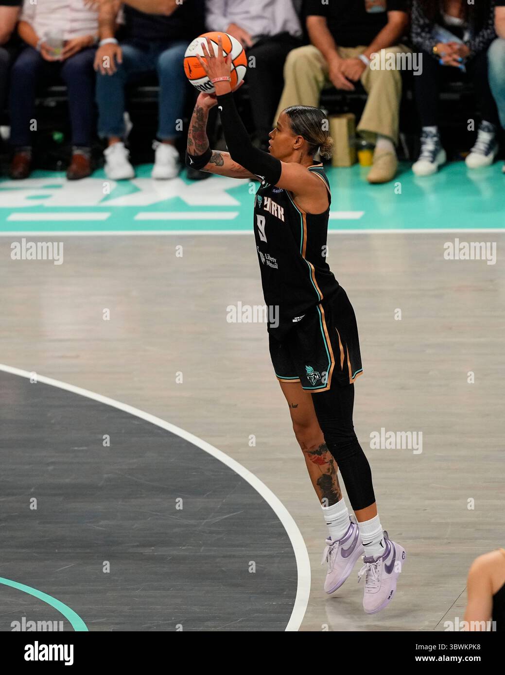 BROOKLYN, NY - JULY 16: New York Liberty Guard Natasha Cloud (9) shoots ...