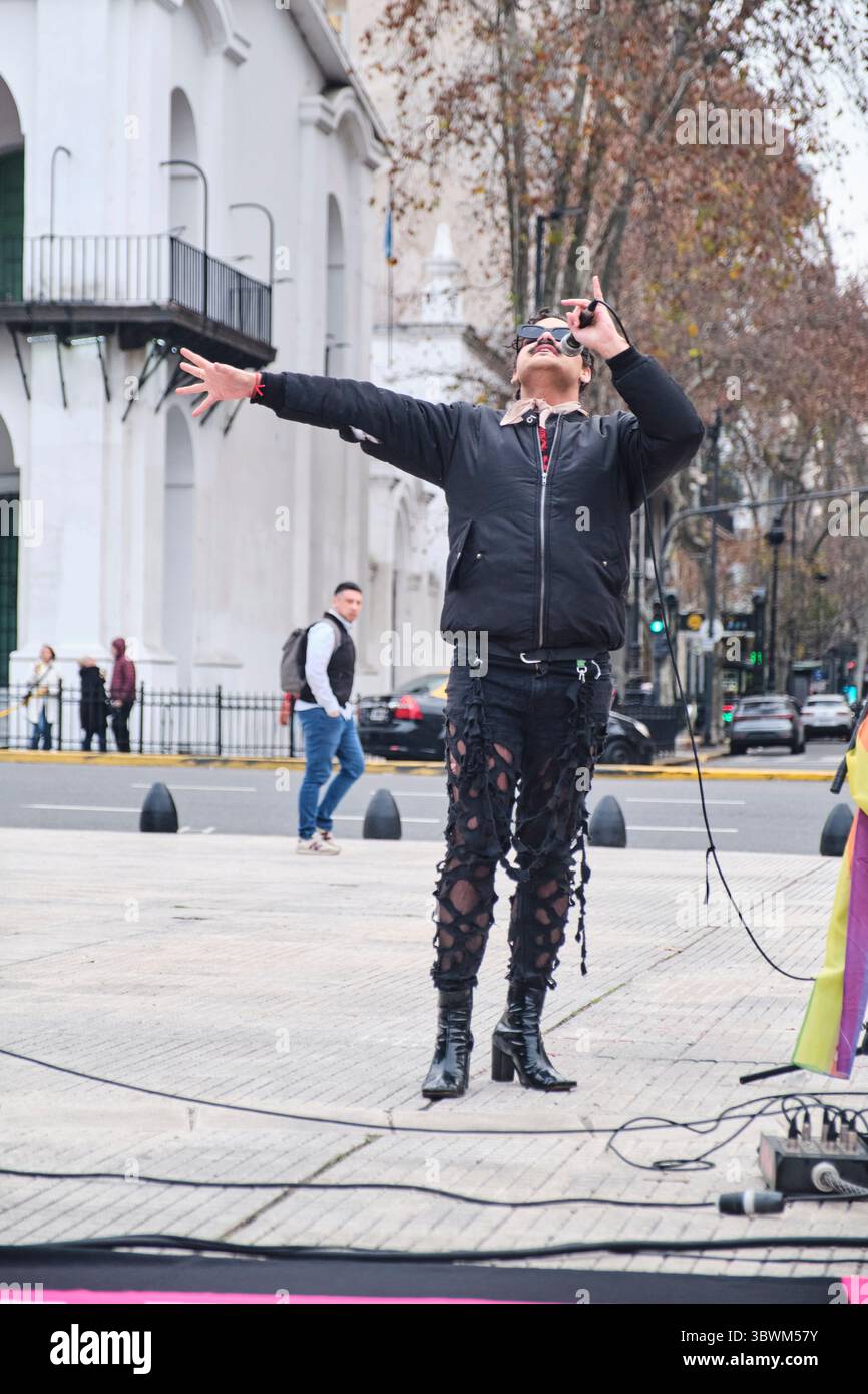 Buenos Aires, Argentina; July 14 2025: Day of non-binary visibility ...
