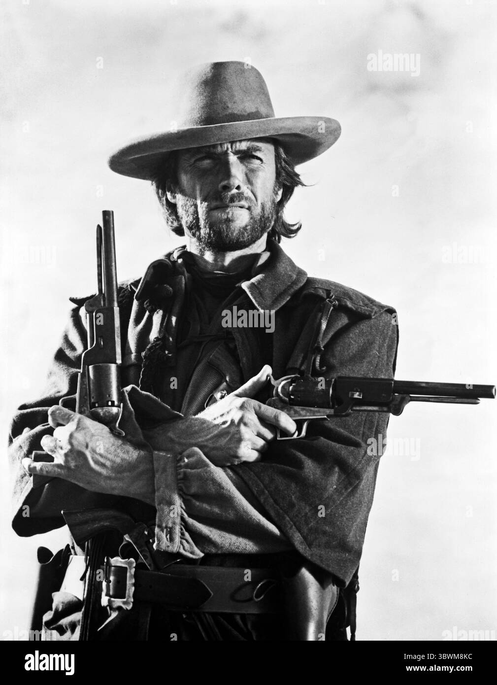 Clint Eastwood Posed in Cowboy Attire with Two Pistol. (Credit Image ...