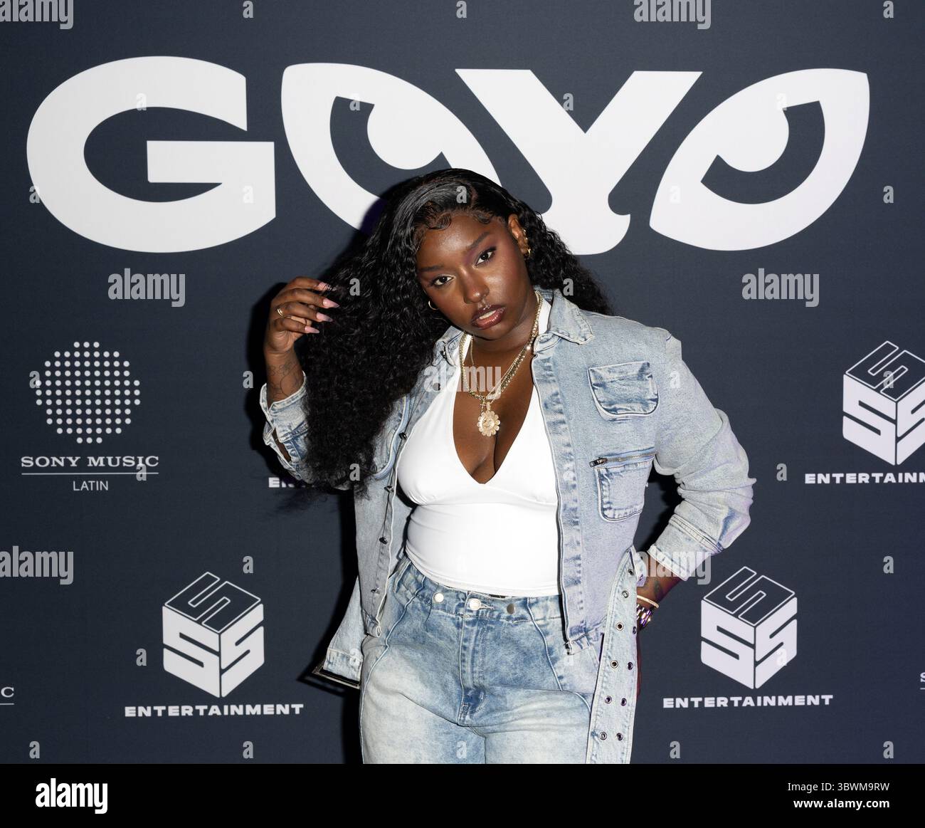 MIAMI, FL - JULY 16: Singer J NOA attends the “Pantera” GOYO album release party in 555 Studios ...