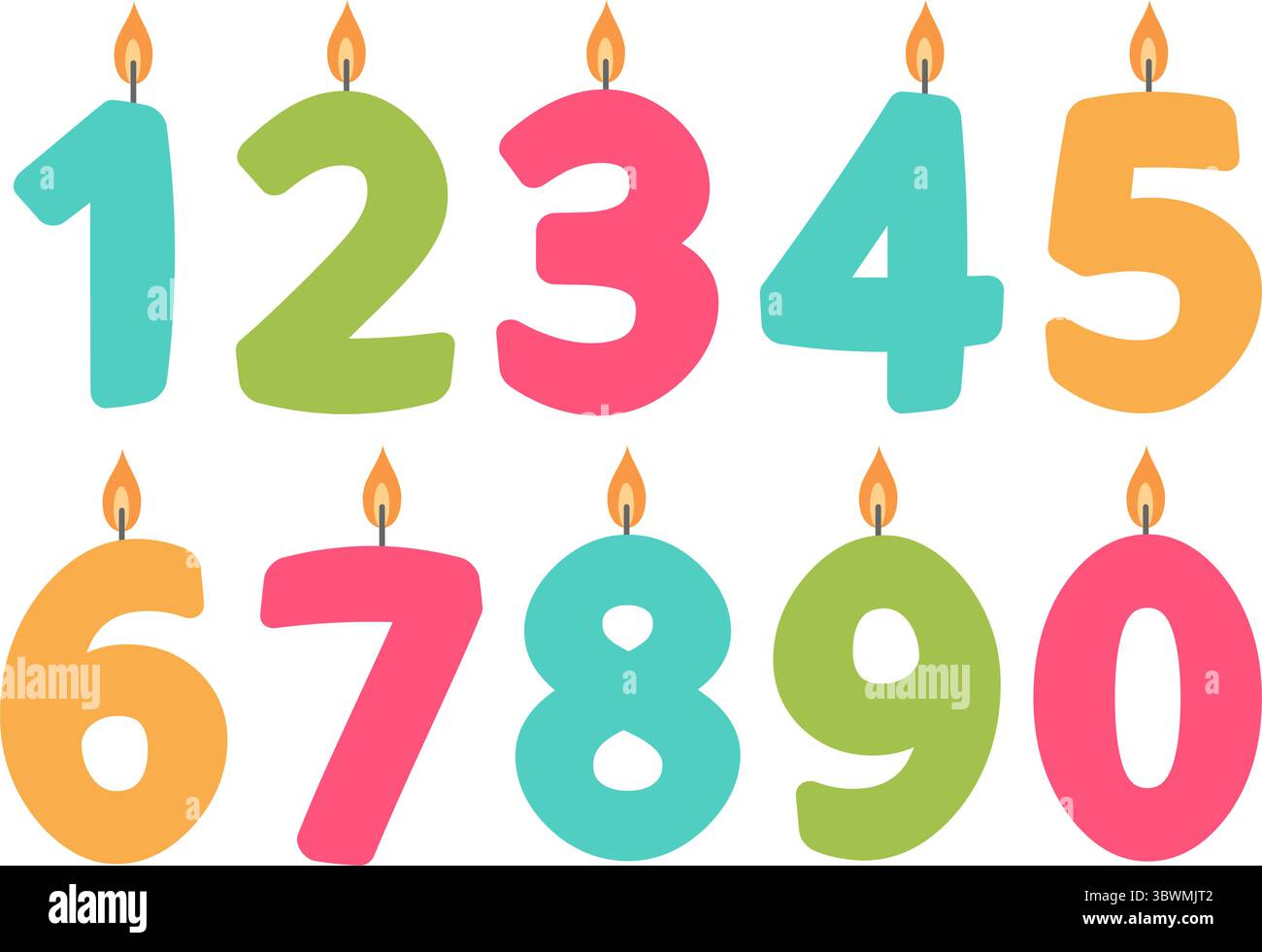 0 through 9 Stock Vector Images - Alamy